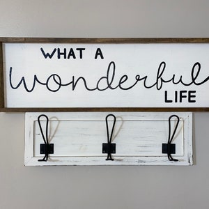 Skinny Wood Sign Black White Cursive Stained Hand Painted Custom Design ...