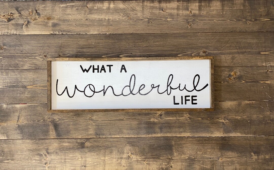 Skinny Wood Sign Black White Cursive Stained Hand Painted Custom Design ...