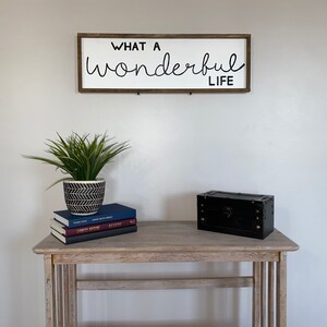 Skinny Wood Sign Black White Cursive Stained Hand Painted Custom Design ...