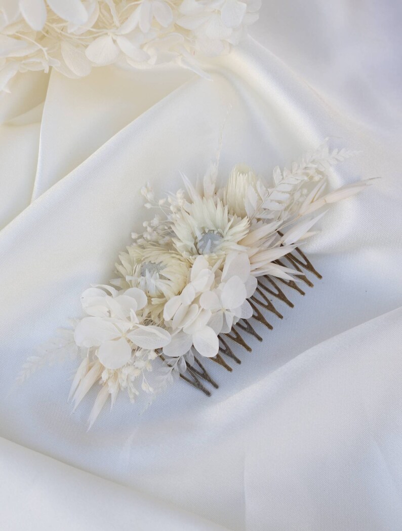Classic Izia White Comb Boho Bridal Hairstyle - Etsy