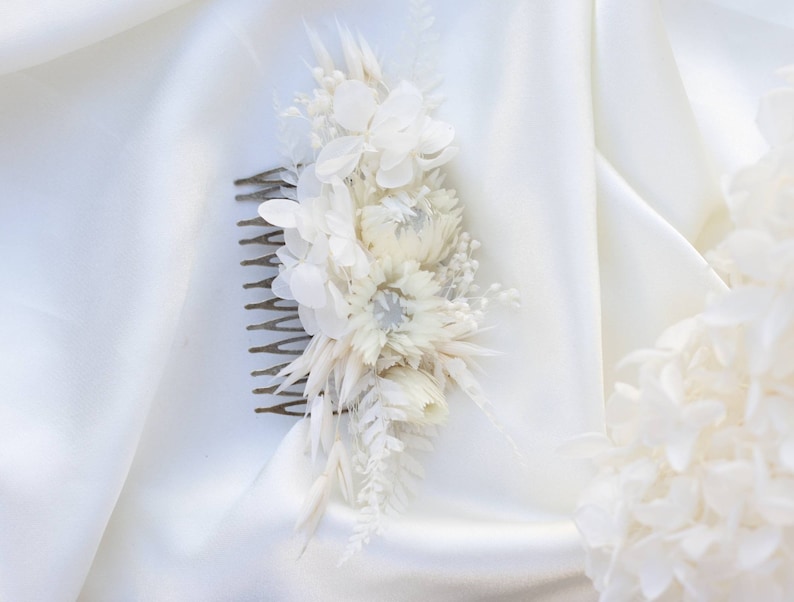 Classic Izia White Comb Boho Bridal Hairstyle - Etsy