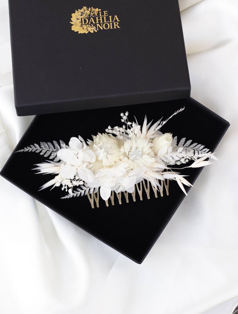 Classic Izia White Comb Boho Bridal Hairstyle - Etsy