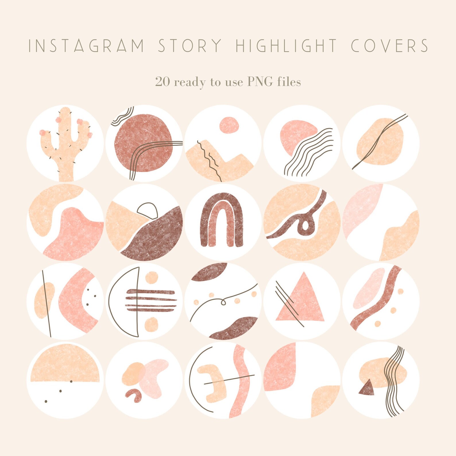 20 Boho Instagram Highlight Icons Modern Icons Boho Icons Minimalist ...