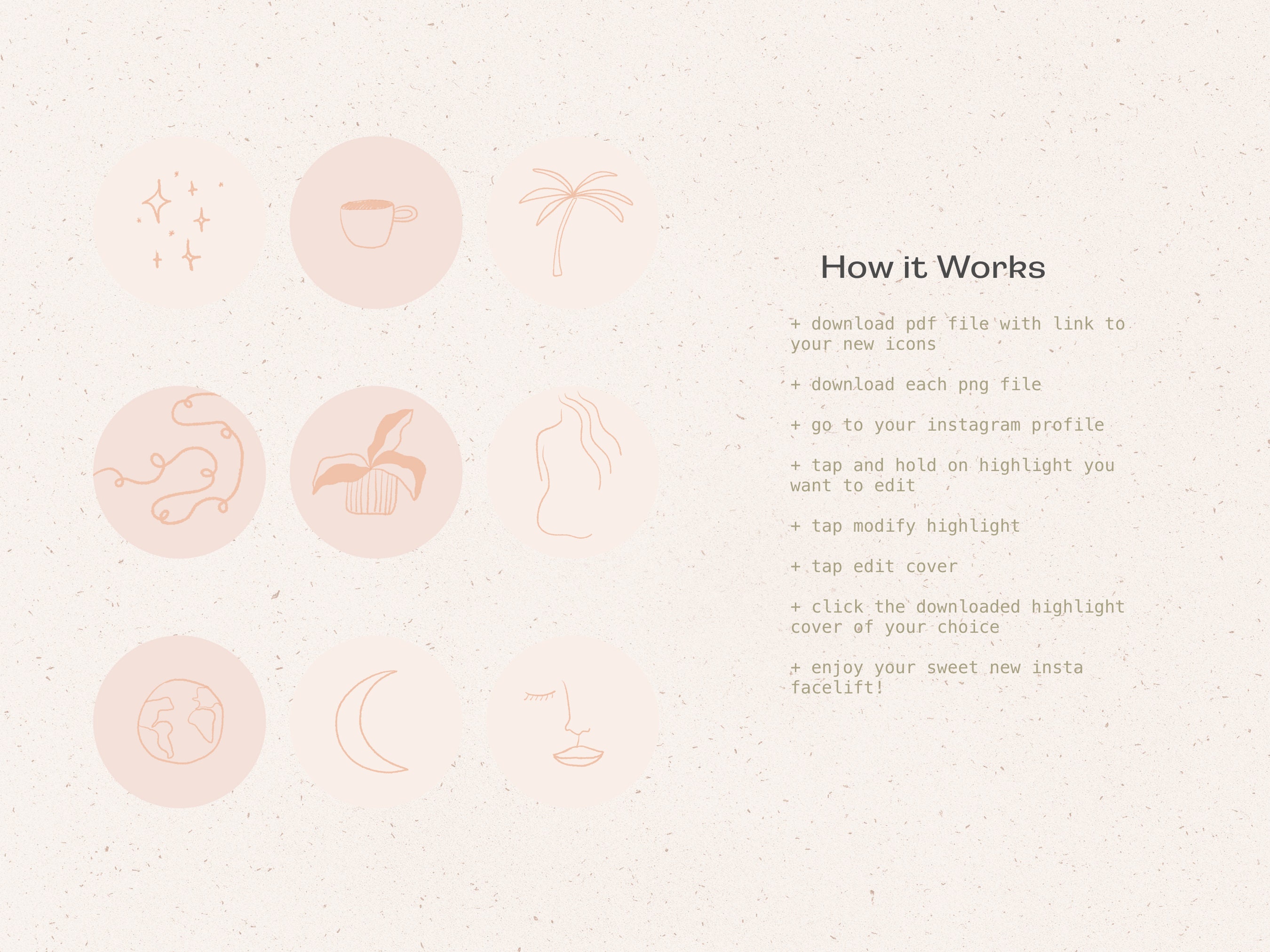 16 Darling Instagram Highlight Cover Icons / Hand Drawn Textured ...