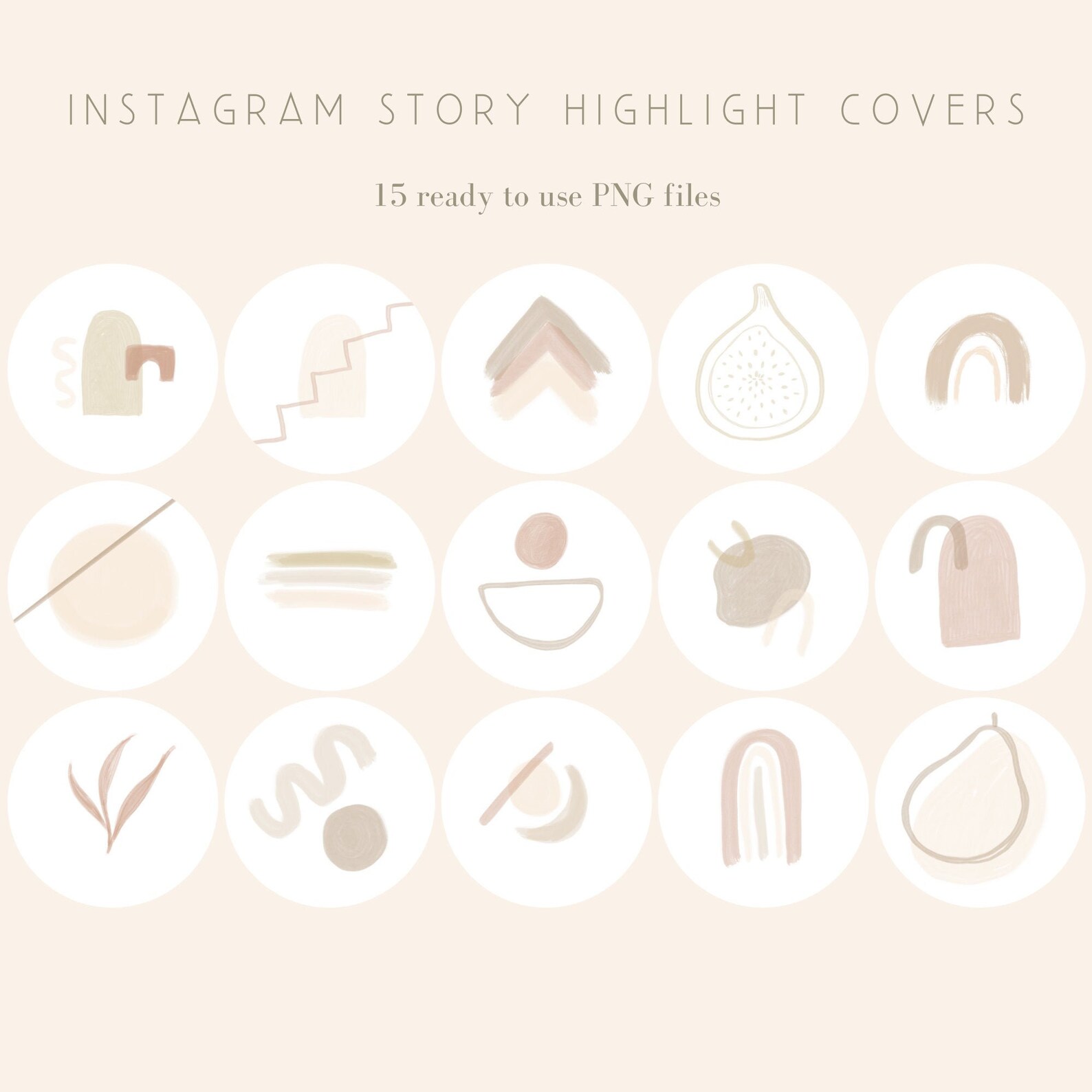 15 Neutral Aesthetic Instagram Highlight Icons | Modern Icons ...