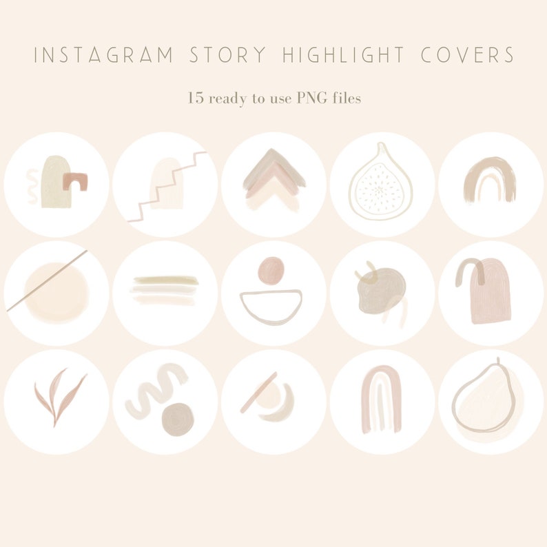 15 Neutral Aesthetic Instagram Highlight Icons | Modern Icons ...