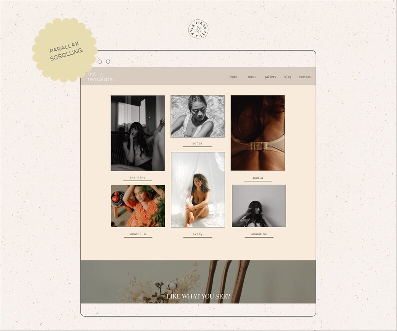 Astra Showit Website Template / Minimalist Beige Aesthetic Web Template ...