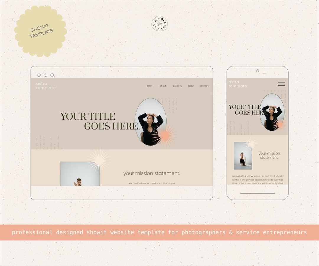 Astra Showit Website Template / Minimalist Beige Aesthetic Web Template ...