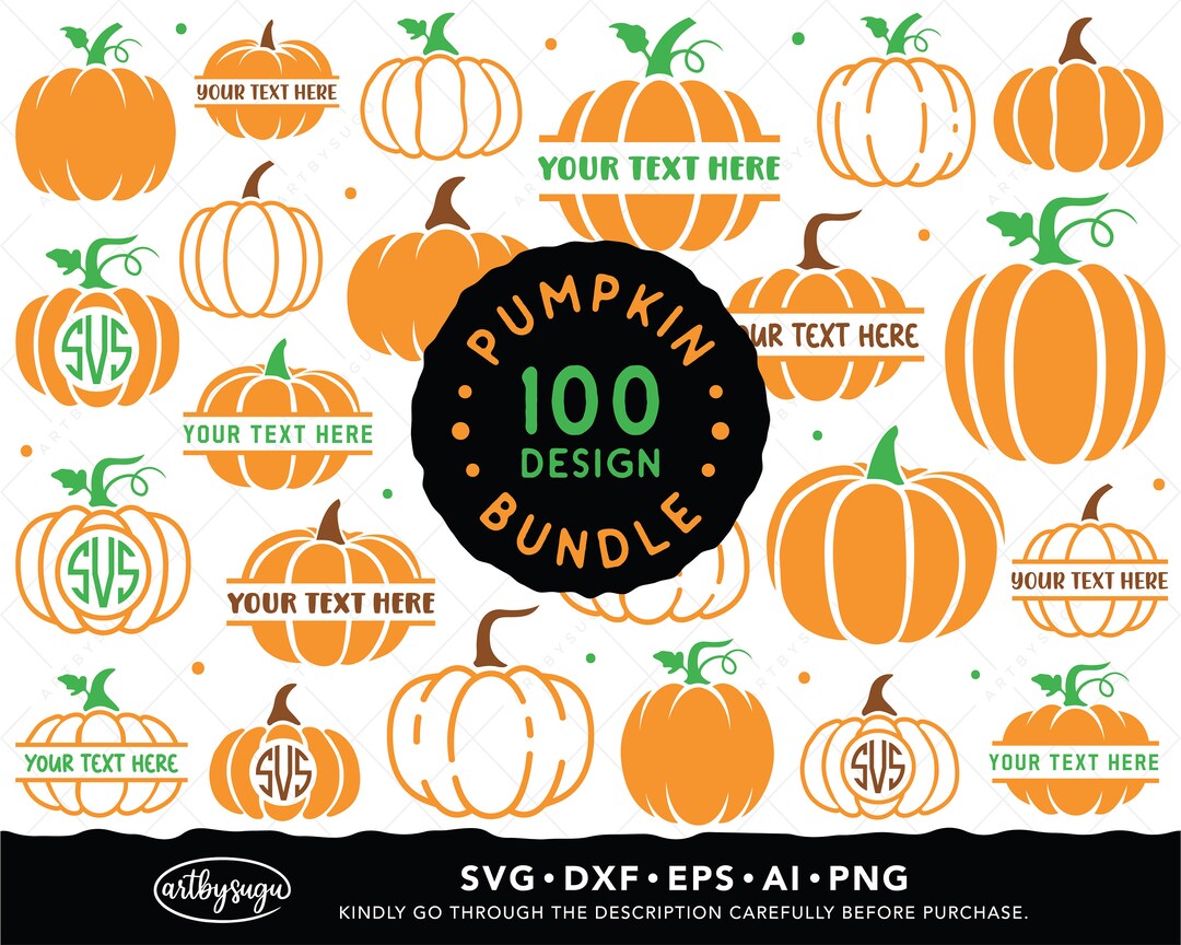 Pumpkin Svg Bundle, Pumpkin Split Monogram Svg, Pumpkin Shirt Svg ...