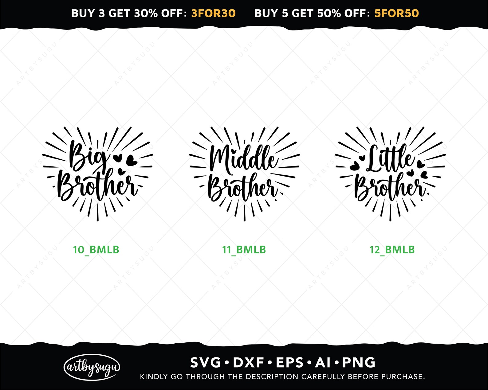 Brother Svg Bundle, Big Brother Svg, Middle Brother Svg, Little Brother ...