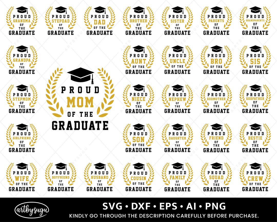 Graduation SVG Bundle, Proud of the Graduate Svg, Family of the ...