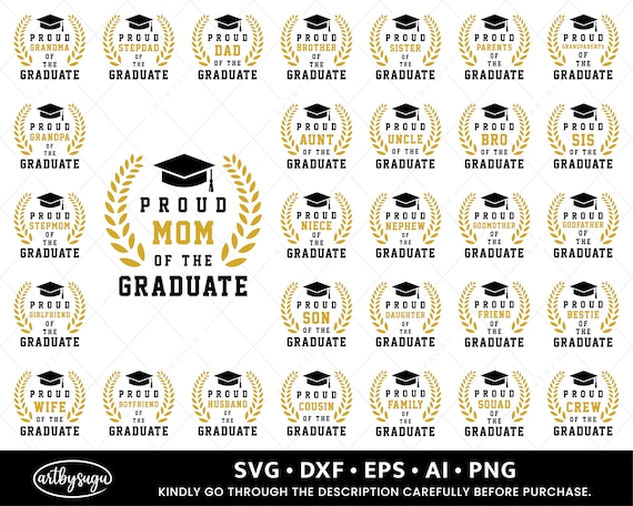 Graduation SVG Bundle Proud of the Graduate Svg Family of | Etsy