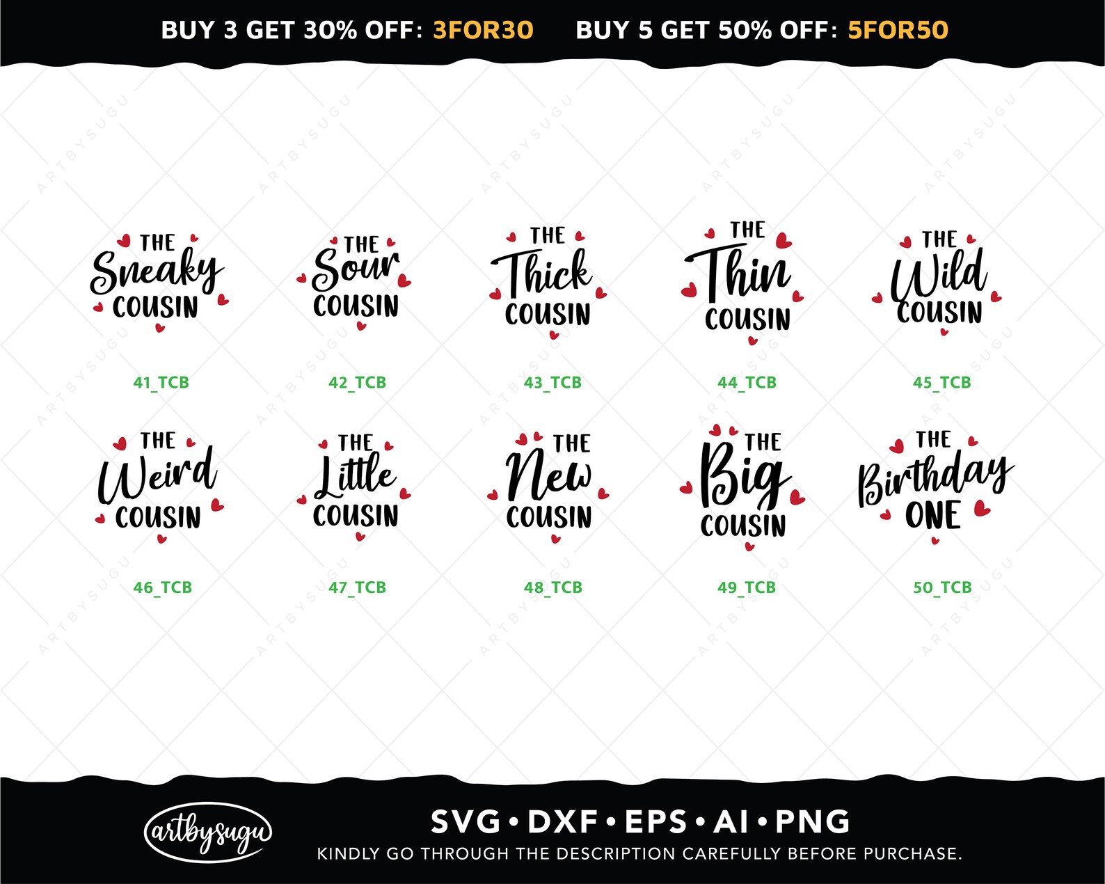 50 Cousin Svg Bundle Cousin Matching Svg Cousins Svg Cousin Crew Svg