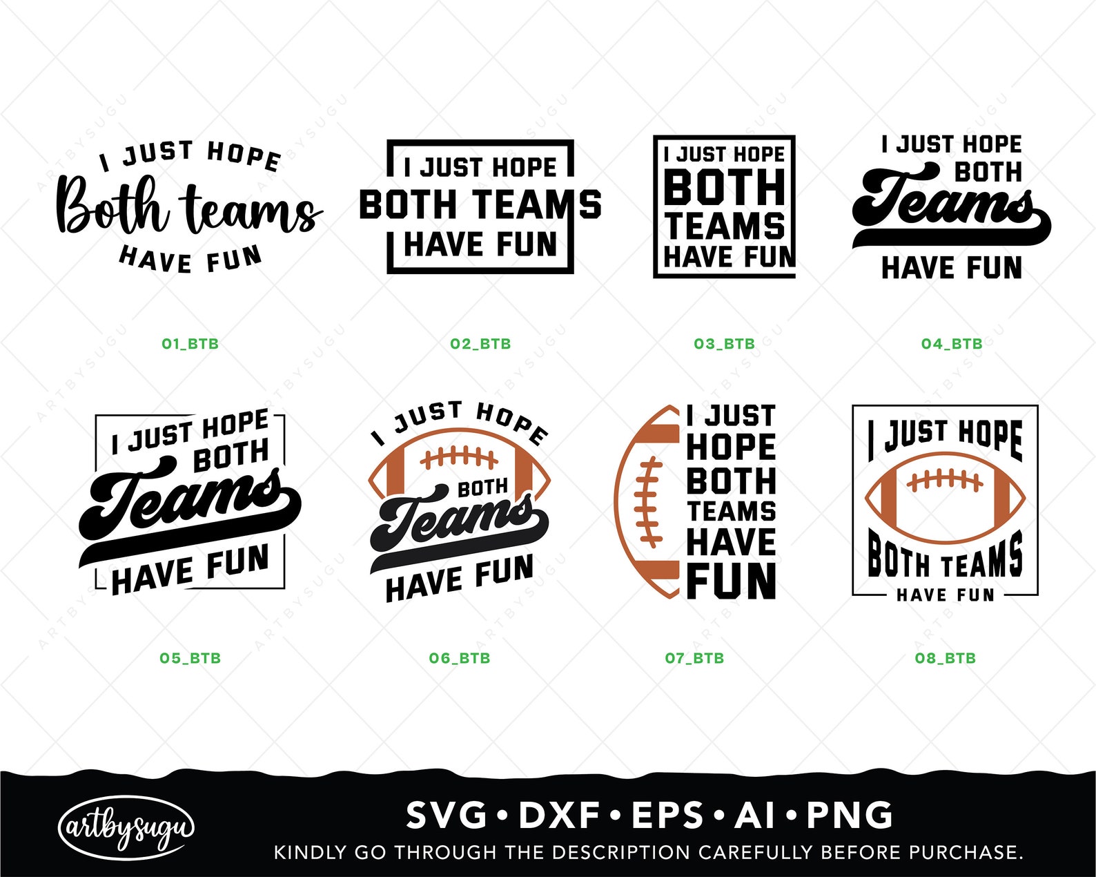 I Just Hope Both Teams Have Fun SVG Bundle - Etsy