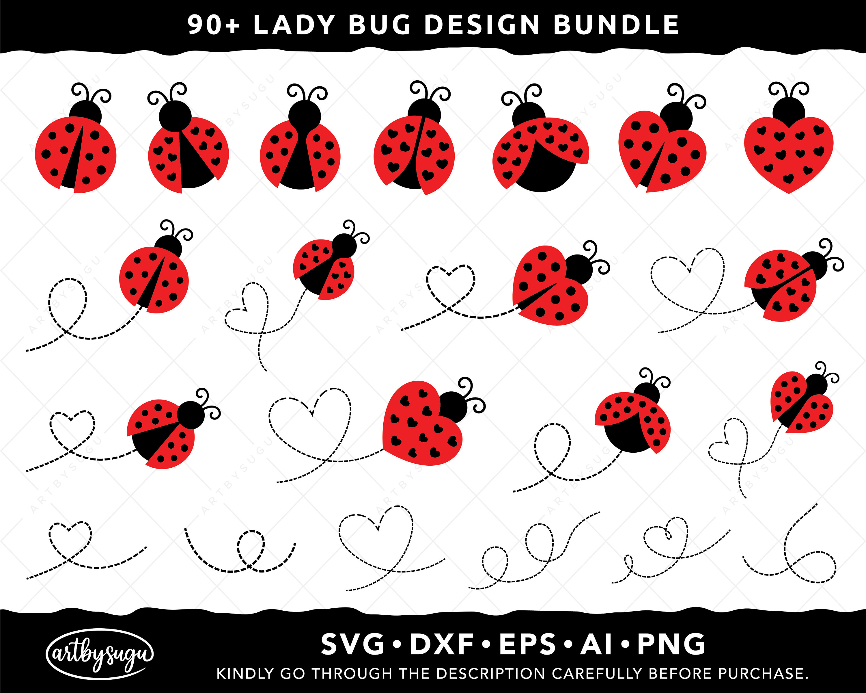 Ladybug SVG Bundle, Lady Bug SVG Bundle - Etsy Australia
