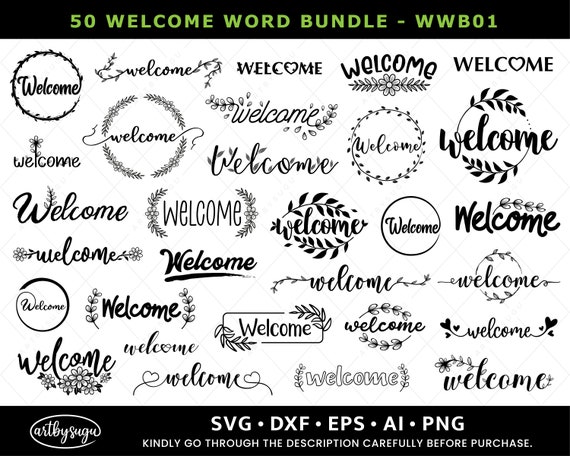 Welcome SVG Bundle 50 Welcome Sign SVG Files Welcome Bundle | Etsy