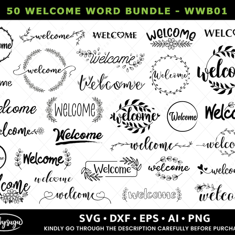 Welcome Svg - Etsy