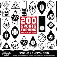 Football Earring Template Svg, Football Earrings Digital Files ...