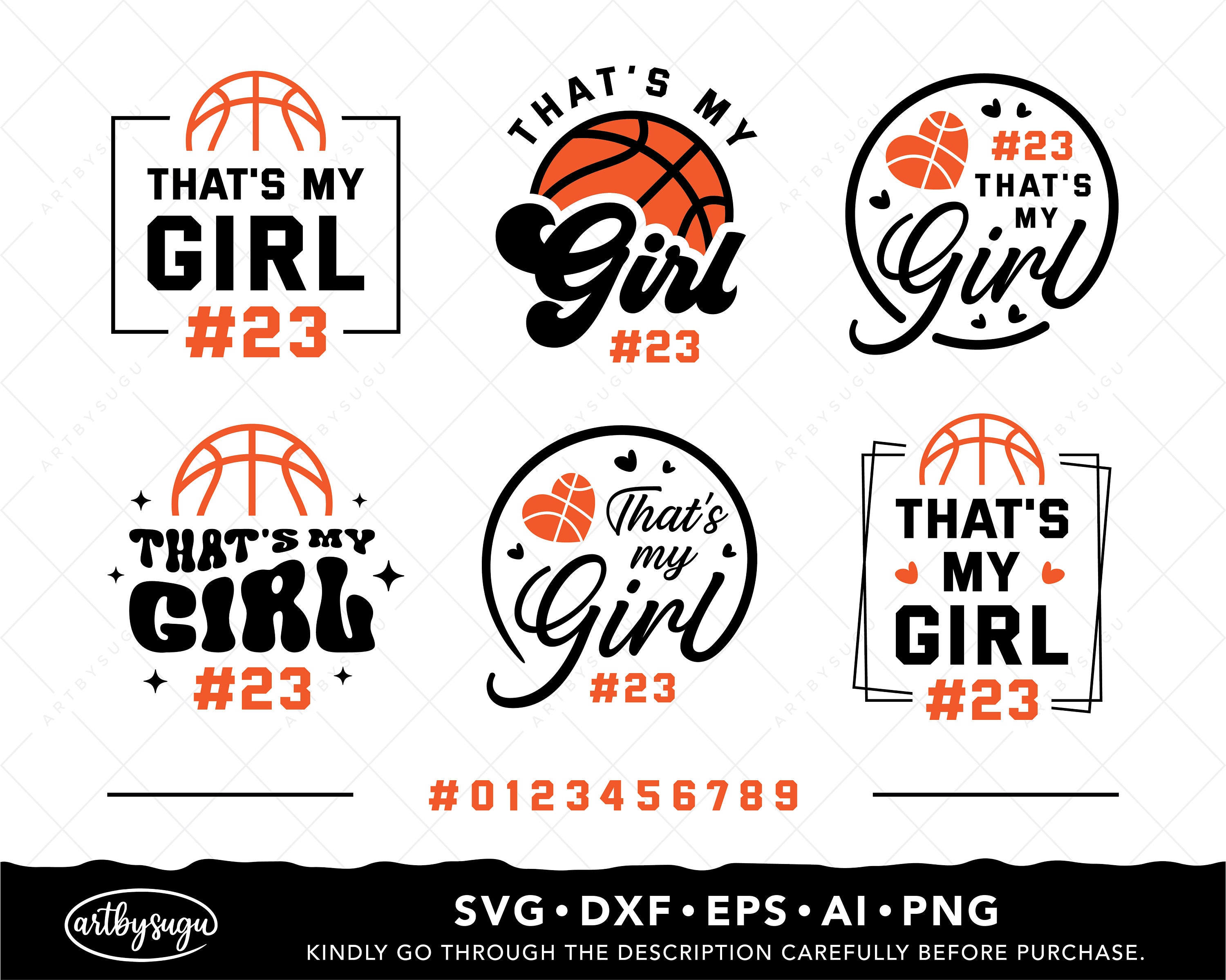 That's My Girl Basketball SVG Bundle Basketball Shirt SVG - Etsy
