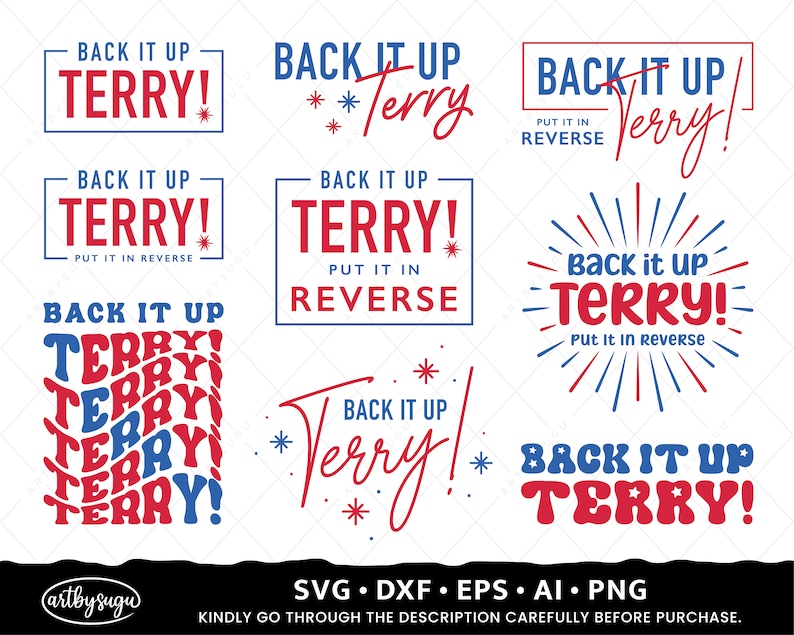 Back It up Terry SVG American SVG Funny Shirt SVG - Etsy