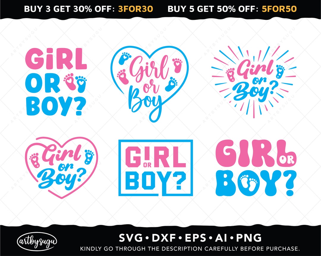 Boy or Girl Svg, Gender Reveal Svg, Pink or Blue Svg, Gender Keeper Svg ...