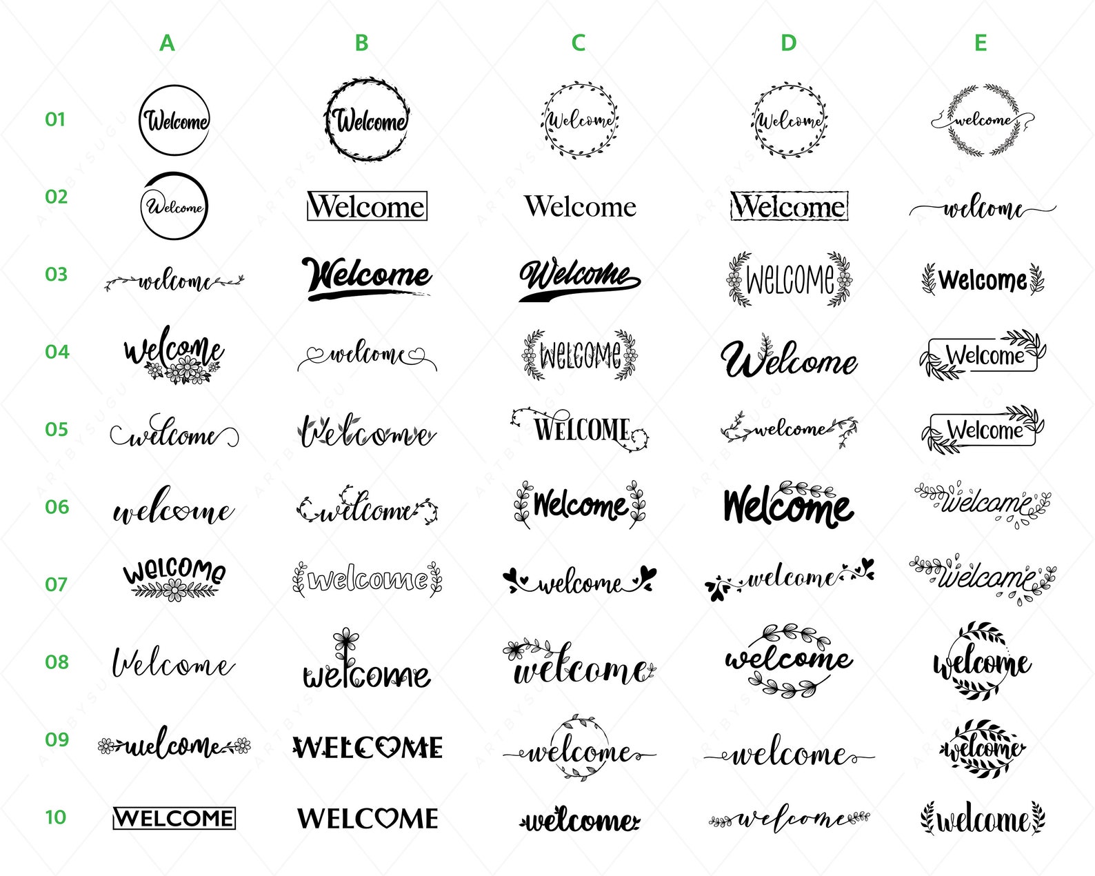 Welcome SVG Bundle 50 Welcome Sign SVG Files Welcome Bundle - Etsy