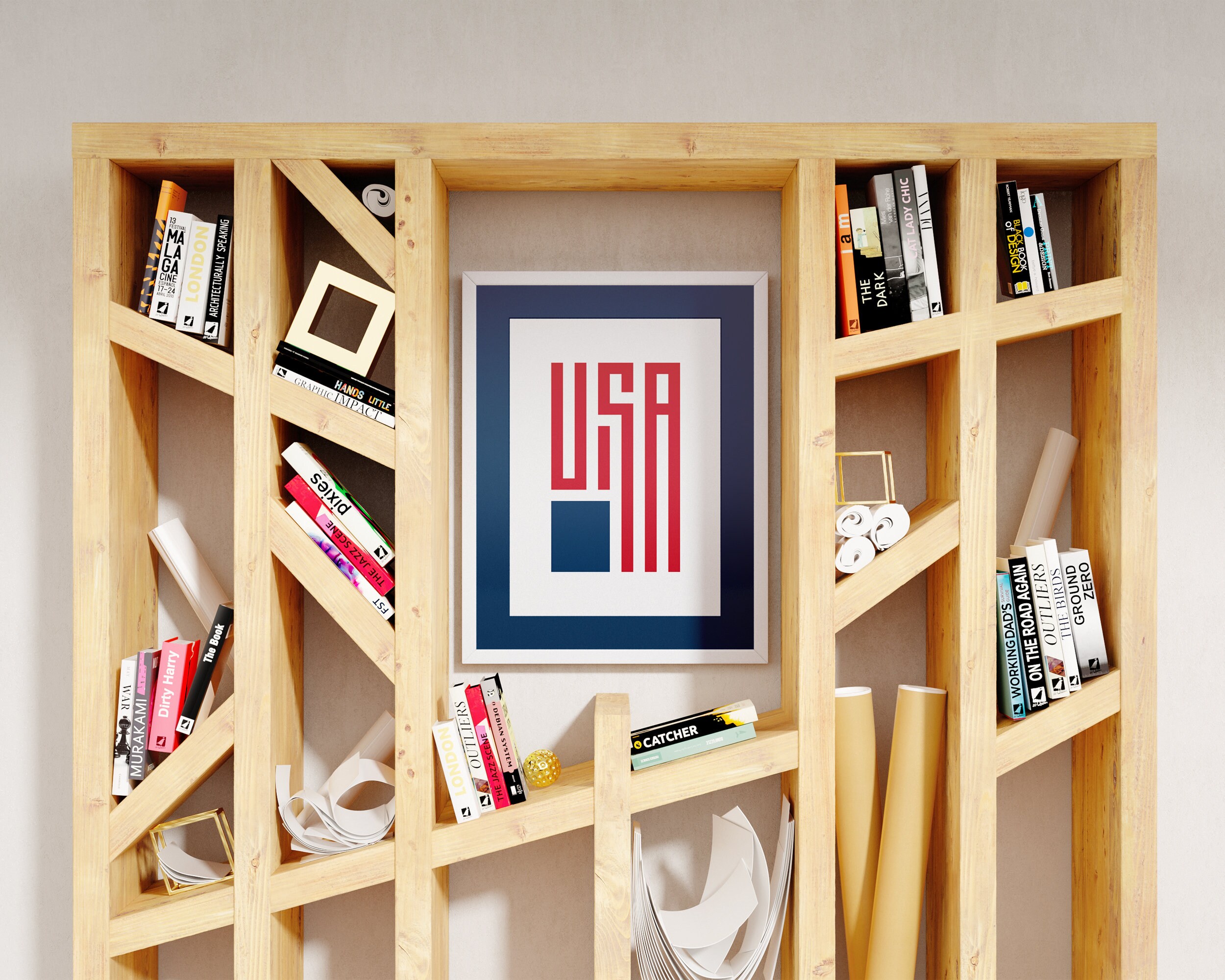 USA Flag Monogram Svg USA Typography Svg American Flag Svg - Etsy