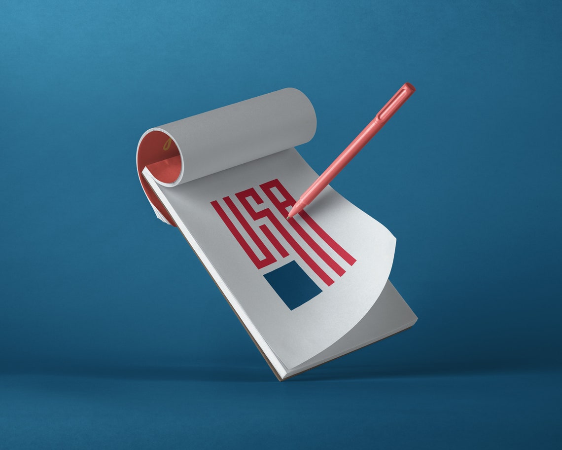 USA Flag Monogram Svg USA Typography Svg American Flag Svg | Etsy