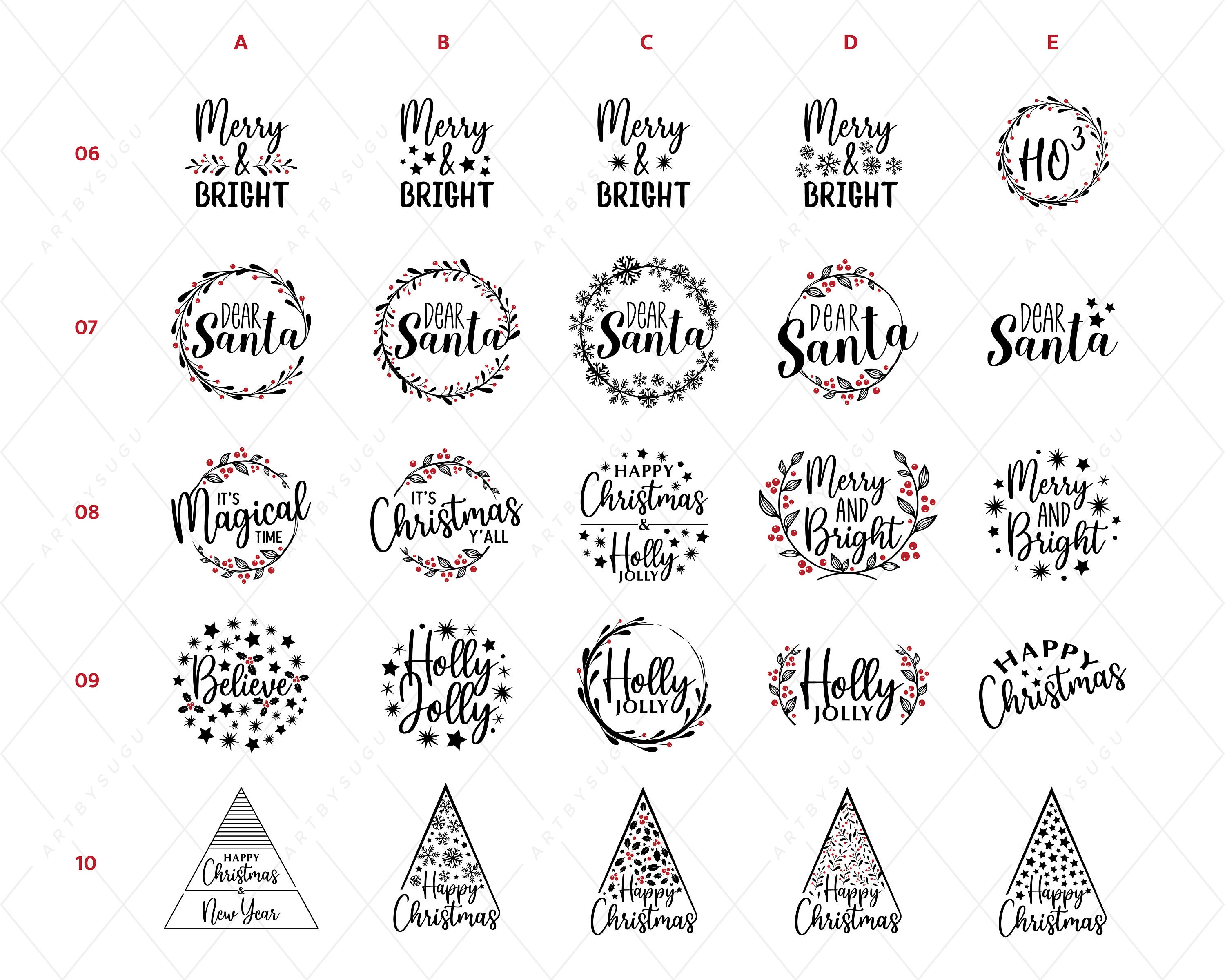 Christmas SVG Bundle Christmas Christmas Svg Christmas - Etsy