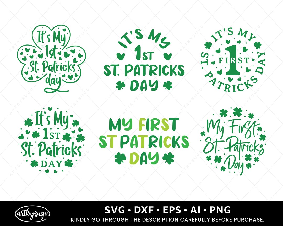 My 1st St Patricks Day SVG, My First St Patricks Day SVG Bundle - Etsy