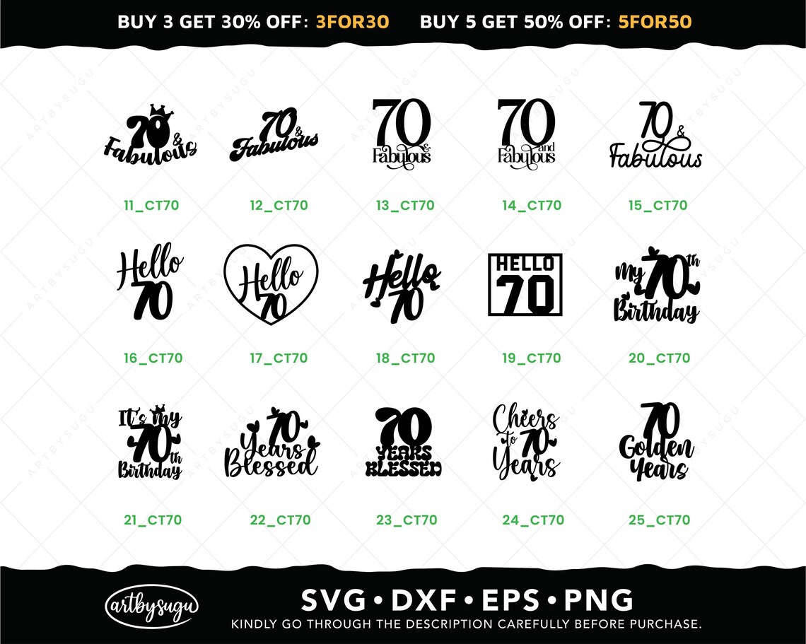 70th Birthday Cake Topper Svg Bundle, Cheers to 70 Years Png, 70 and ...