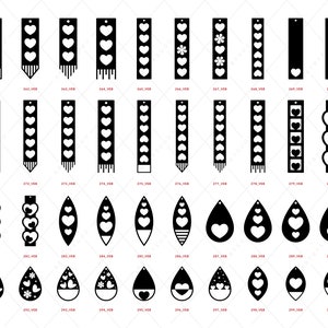 Valentine Earrings SVG, Heart Earring SVG Design Bundle - Etsy