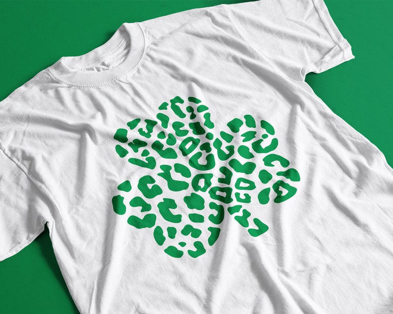 Shamrock Animal Print Svg St Patrick's Day Svg Leopard | Etsy