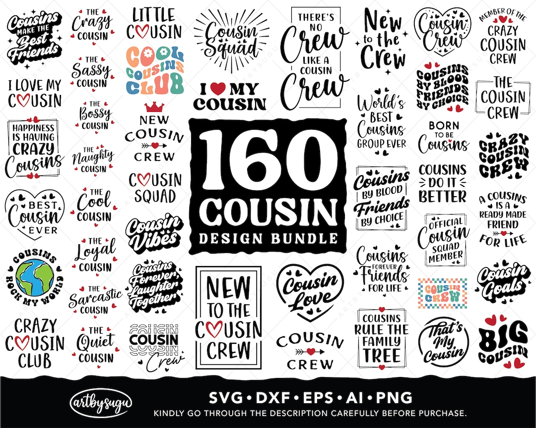 Cousin Svg Bundle Cousins Svg Cousin Shirt Svg Cousin Crew Svg