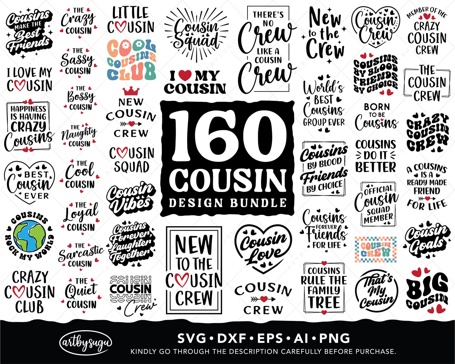 Cousin Svg Bundle, Cousins Svg, Cousin Shirt Svg, Cousin Crew Svg ...