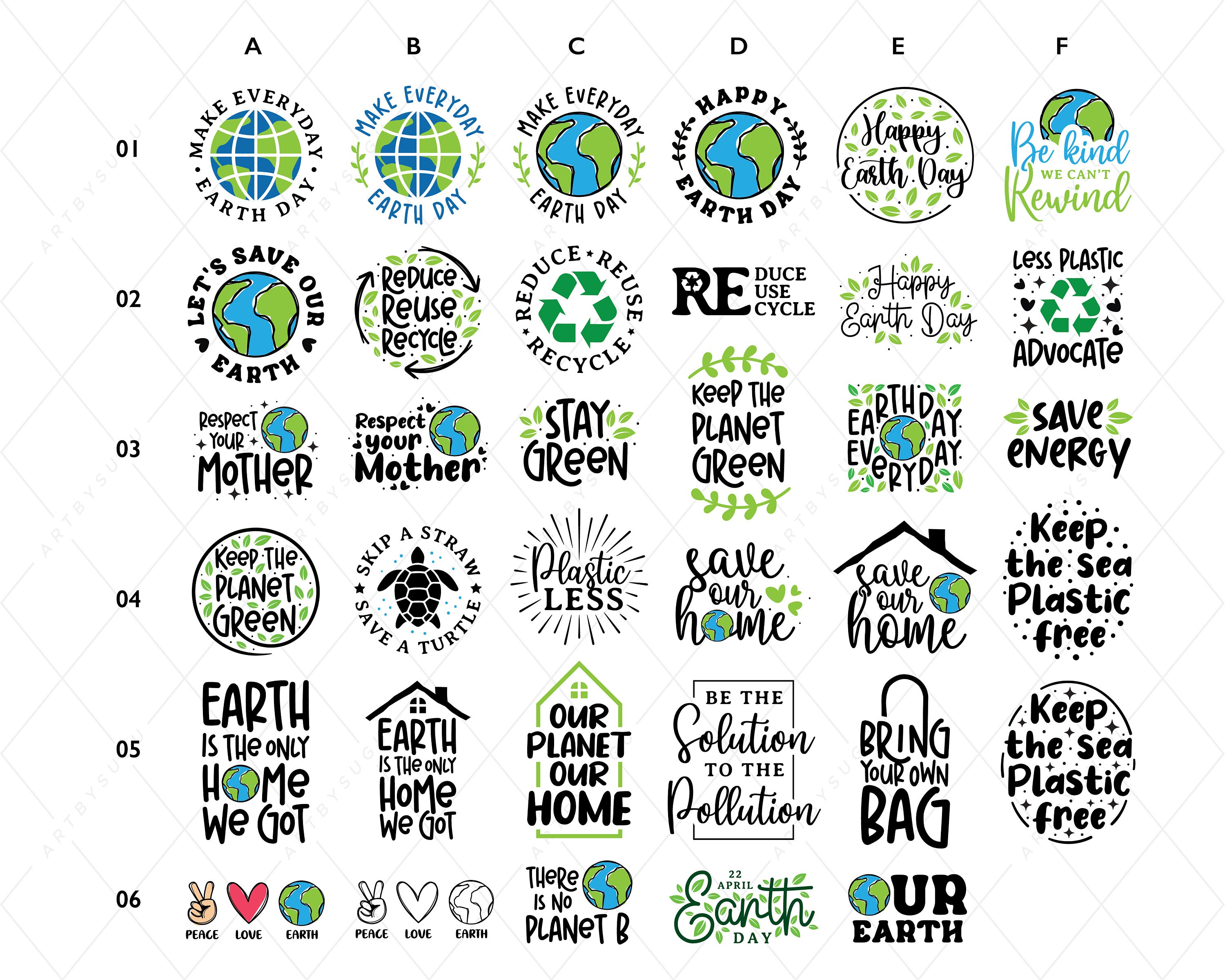 Earth Day SVG Bundle Earth SVG Recycle SVG Earth Day Quotes - Etsy