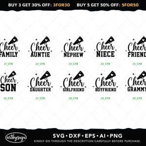 35 Cheer Family Svg Bundle, Cheer Mom Svg, Cheer Dad Svg, Cheer Shirt ...