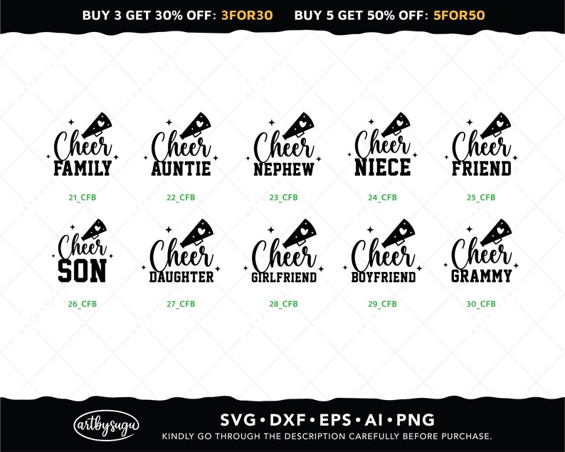 35 Cheer Family Svg Bundle, Cheer Mom Svg, Cheer Dad Svg, Cheer Shirt ...