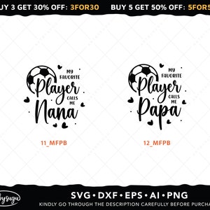 My Favorite Soccer Player Svg Bundle, Family Soccer Svg, Soccer Shirt ...