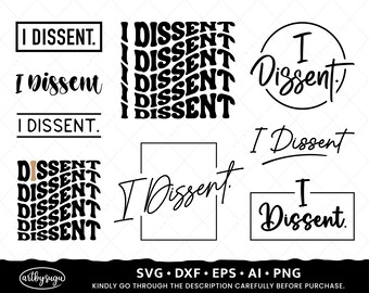 I Dissent Svg - Etsy