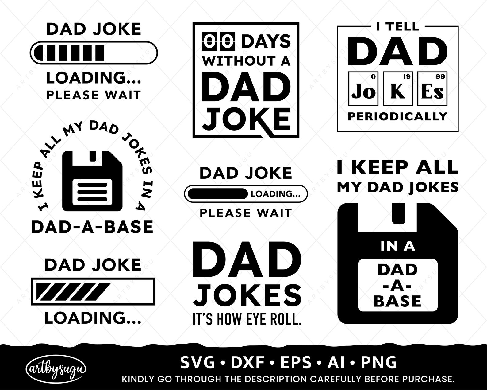 Dad Jokes SVG Fathers Day SVG - Etsy