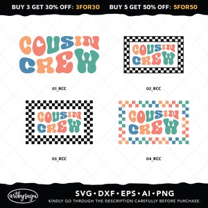 Retro Cousin Crew Svg, Cousins Svg, Cousin Svg, Cousin Shirt Svg, Best ...