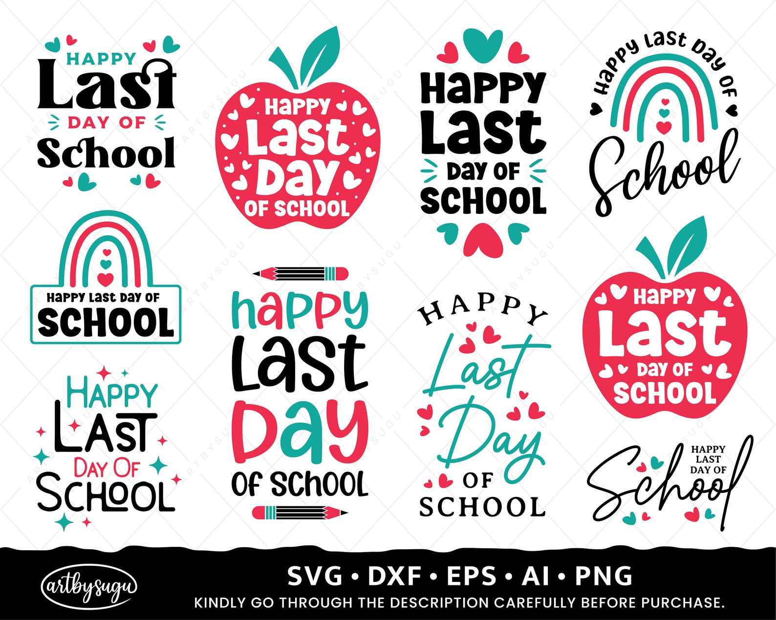 Happy Last Day of School SVG Kids Shirt SVG - Etsy