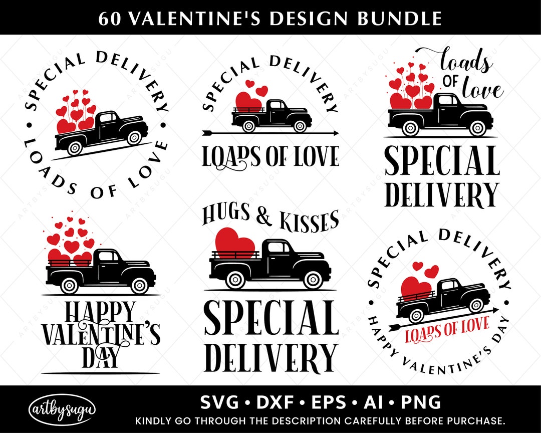 Special Delivery Loads of Love SVG, Valentine SVG, Valentine's Day SVG ...