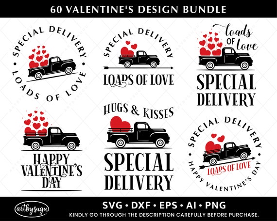 Special Delivery Loads of Love SVG Valentine SVG | Etsy