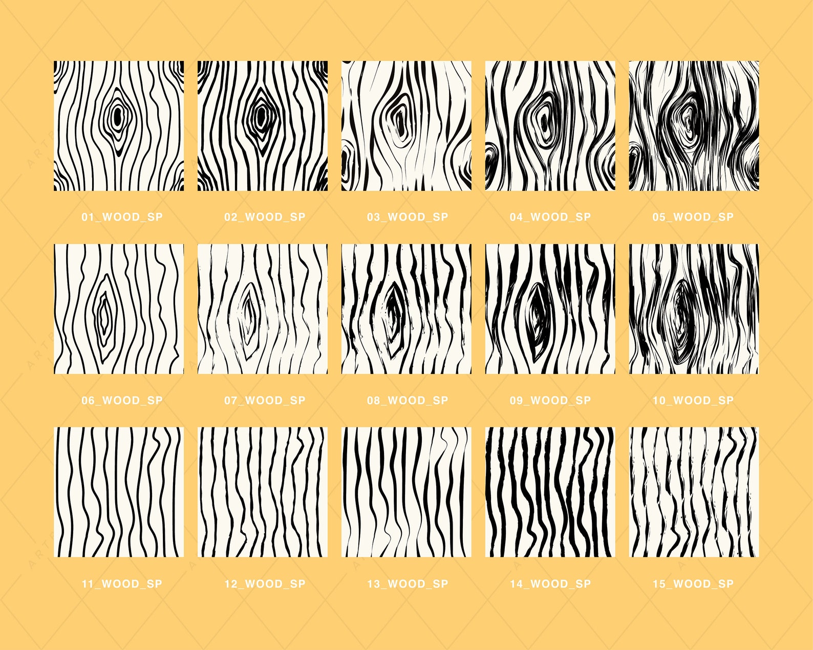 30 Hand Drawn Wood Seamless Pattern Set Hand Drawn Wood | Etsy