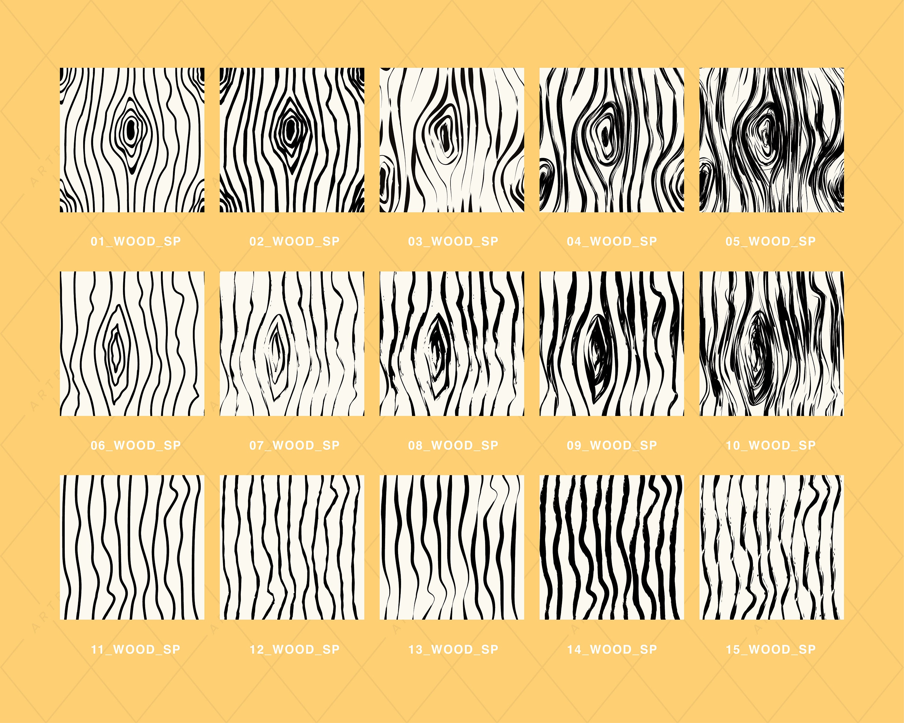 30 Hand Drawn Wood Seamless Pattern Set Hand Drawn Wood | Etsy