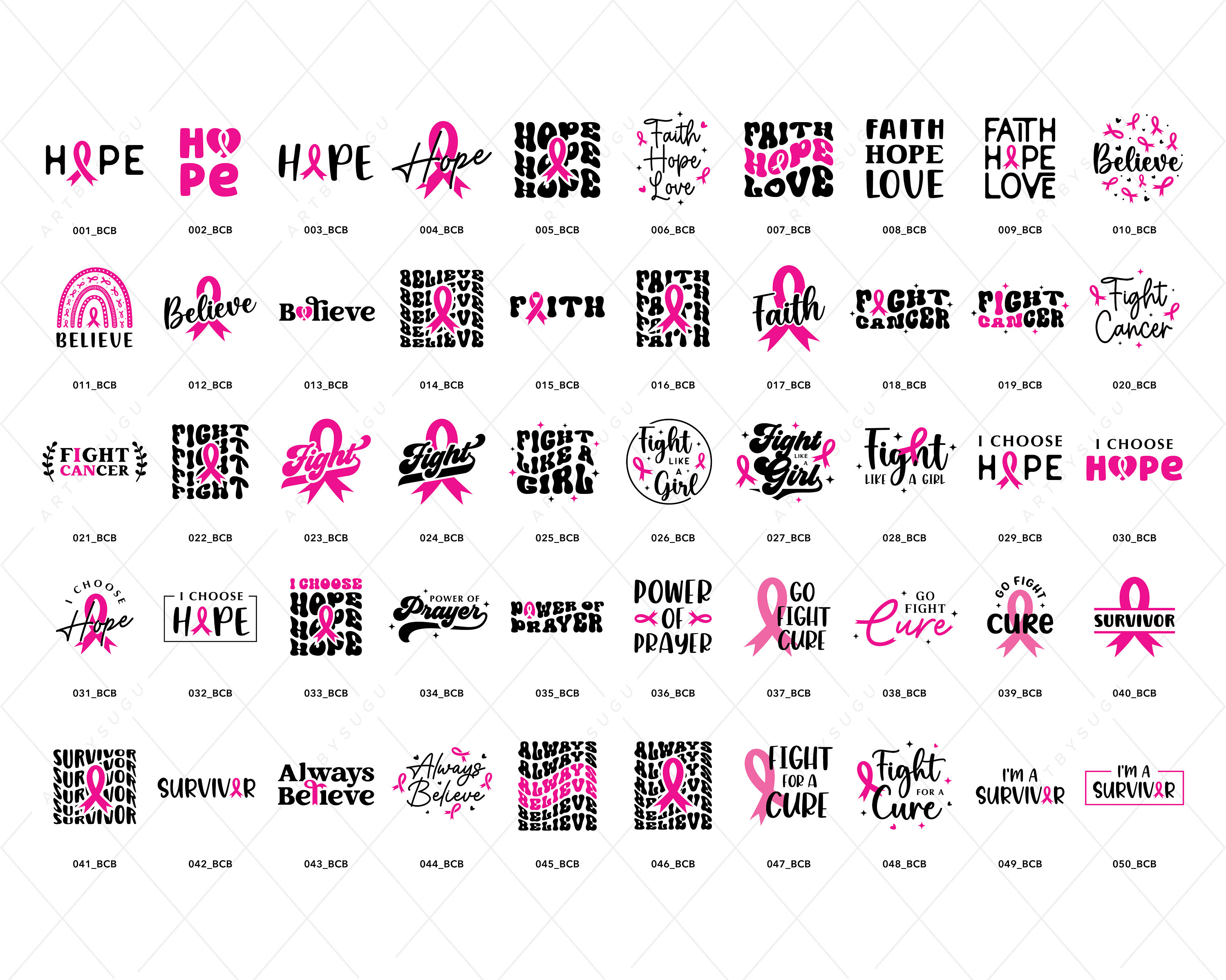 Breast Cancer SVG Bundle Cancer Awareness SVG Cancer - Etsy