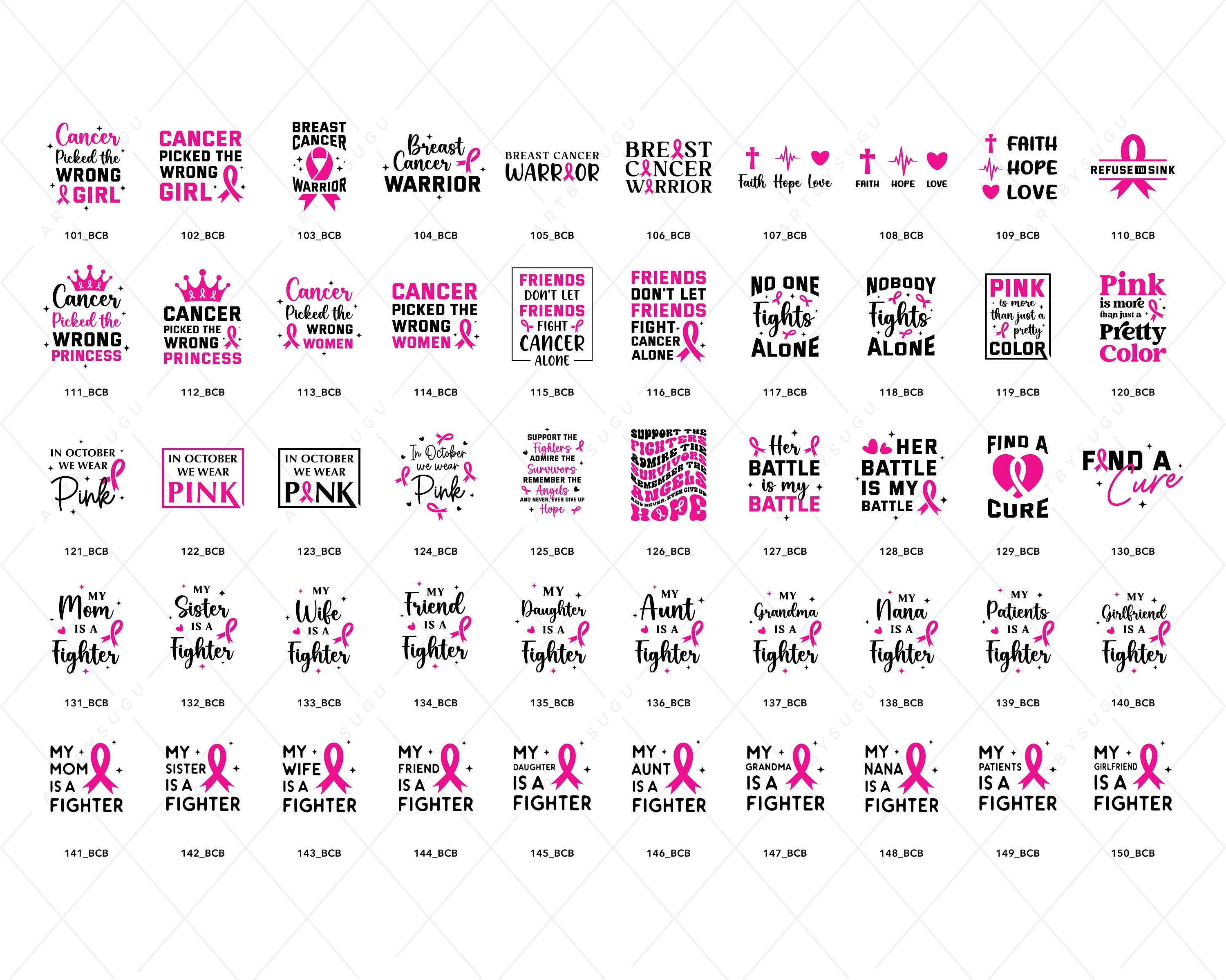Breast Cancer SVG Bundle Cancer Awareness SVG Cancer - Etsy