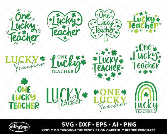 One Lucky Teacher SVG St Patricks Day SVG - Etsy